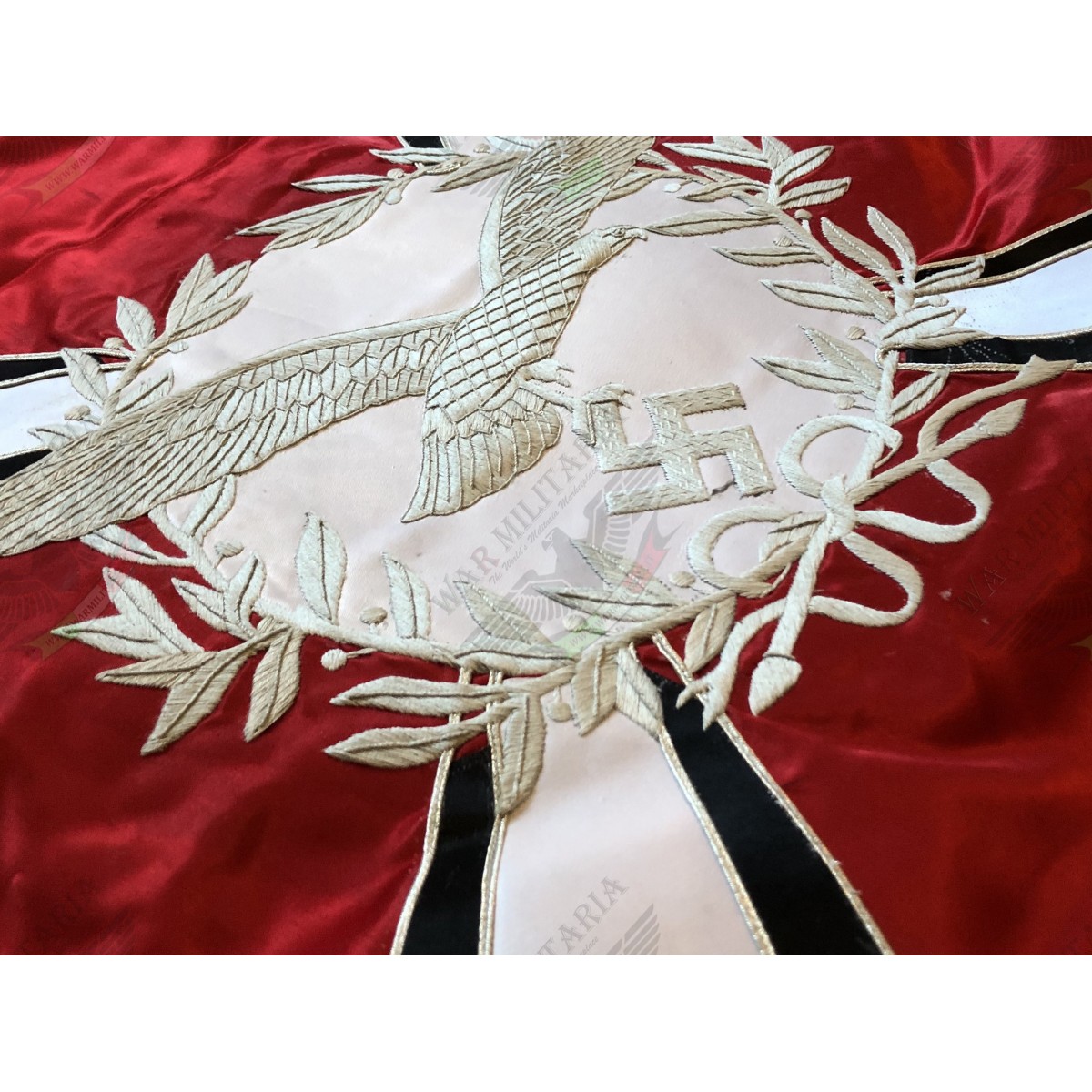 Hand Embroidered Flag - Luftwaffe Flak - War Militaria