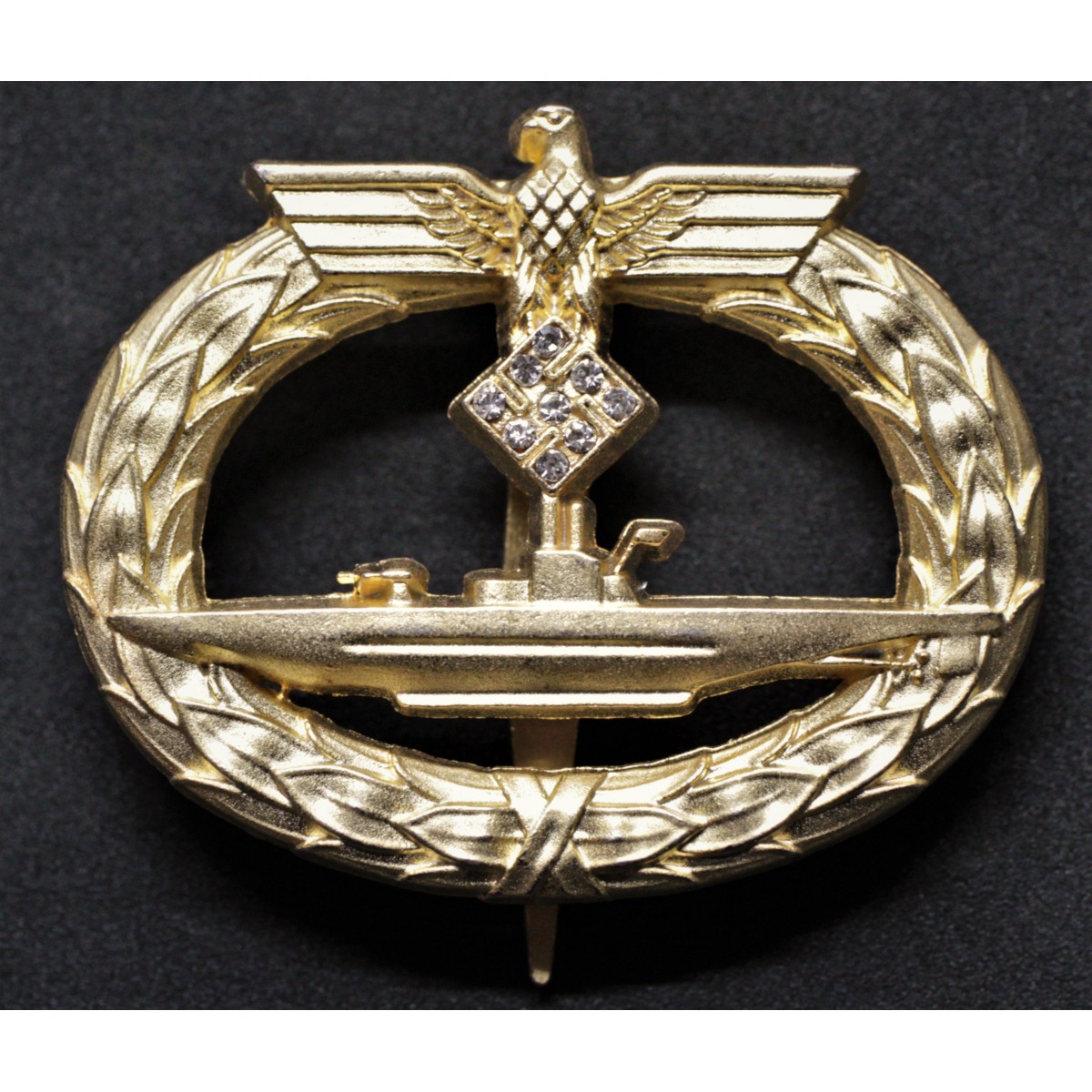 U-Boat Badge 1939 - with Diamonds - War Militaria