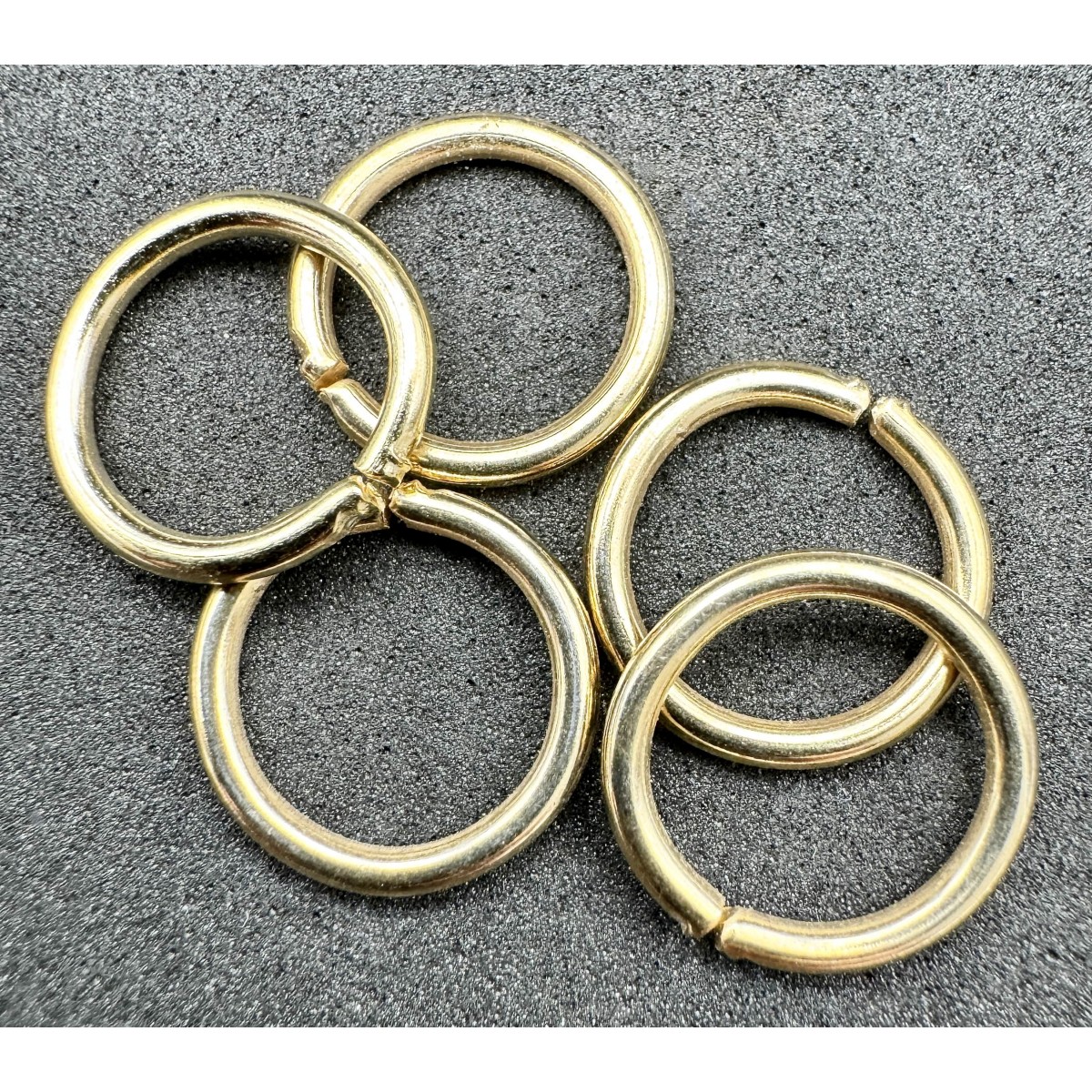 Rings for Medals, Gold - 5 Pieces (12mm) - War Militaria